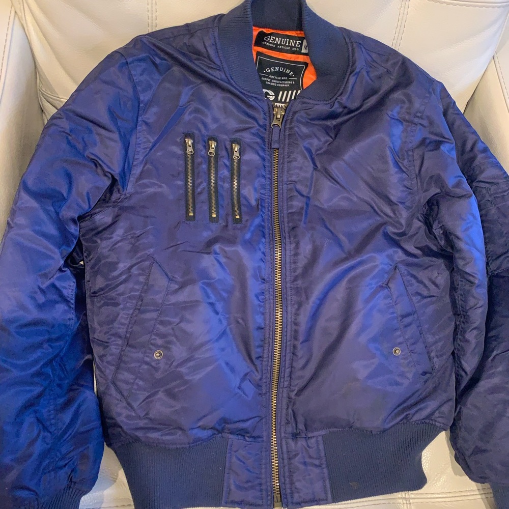 Men's Genuine Article Mfg Bomber Jacket Sise M - Gem